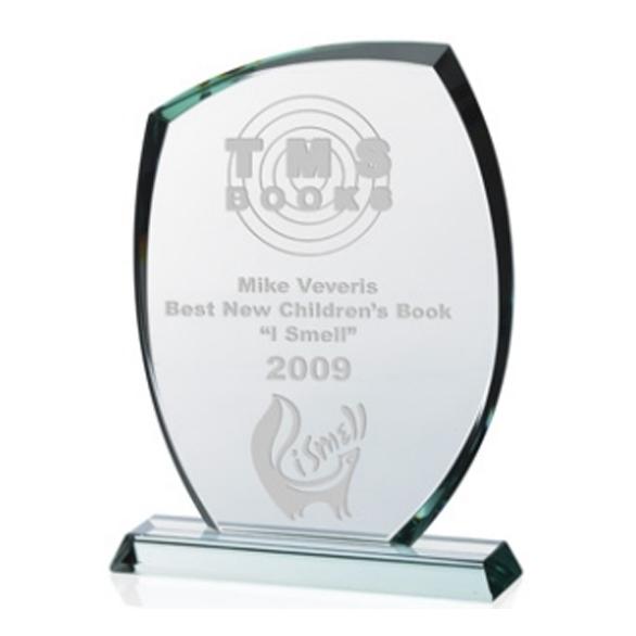 Engraved Jade Glass Awards | H Cooper Glass Engraving